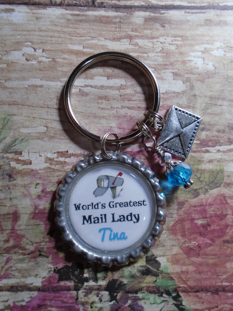 Personalized World's Greatest Mail Man/Mail Lady key chain | Etsy