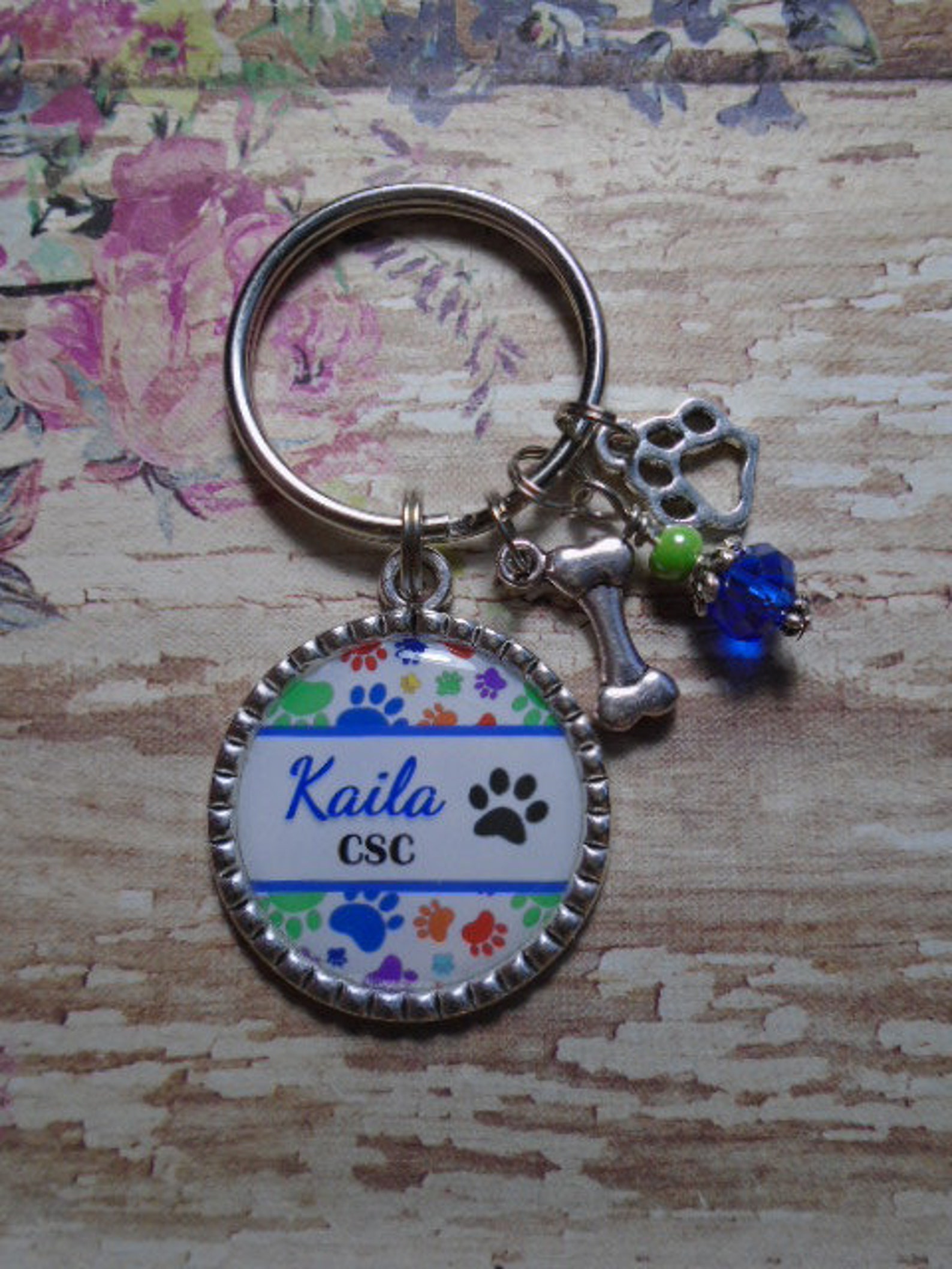 Personalized Vet Assistant/tech Key Chain With Charms | Etsy