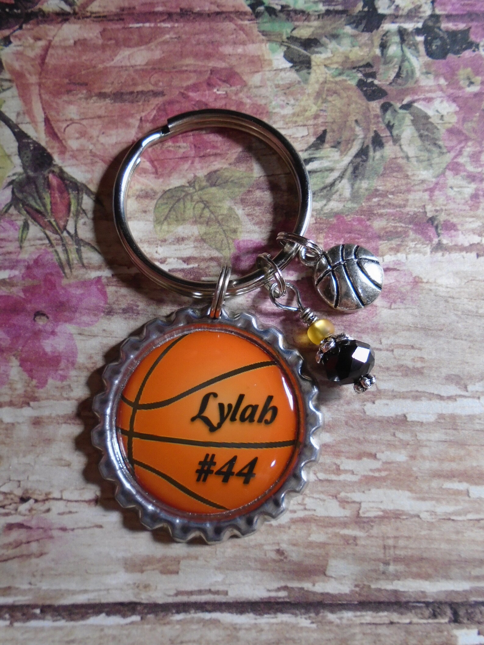 Personalized Basketball Key Chain With Charms - Etsy