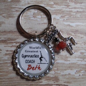 Personalized Gymnastics Coach Key Chain With Charms - Etsy
