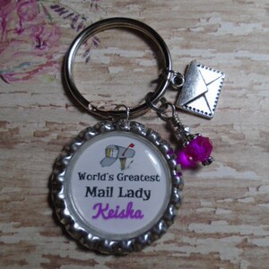 Personalized World's Greatest Mail Man/Mail Lady key chain | Etsy
