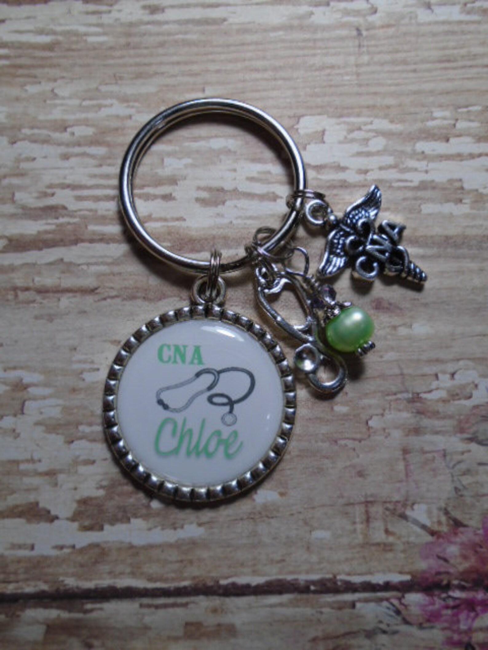 Personalized Nurse RN LPN CNA Key Chain With Charms - Etsy
