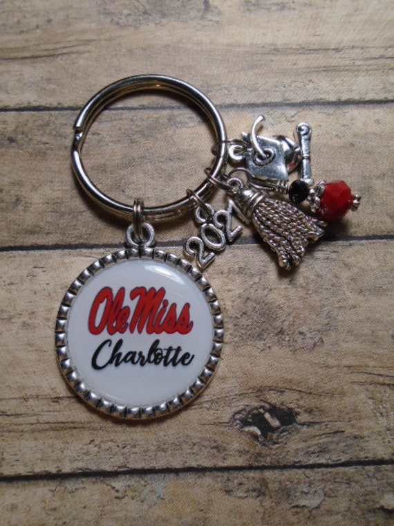 Personalized College Key Chain With Charms any College | Etsy