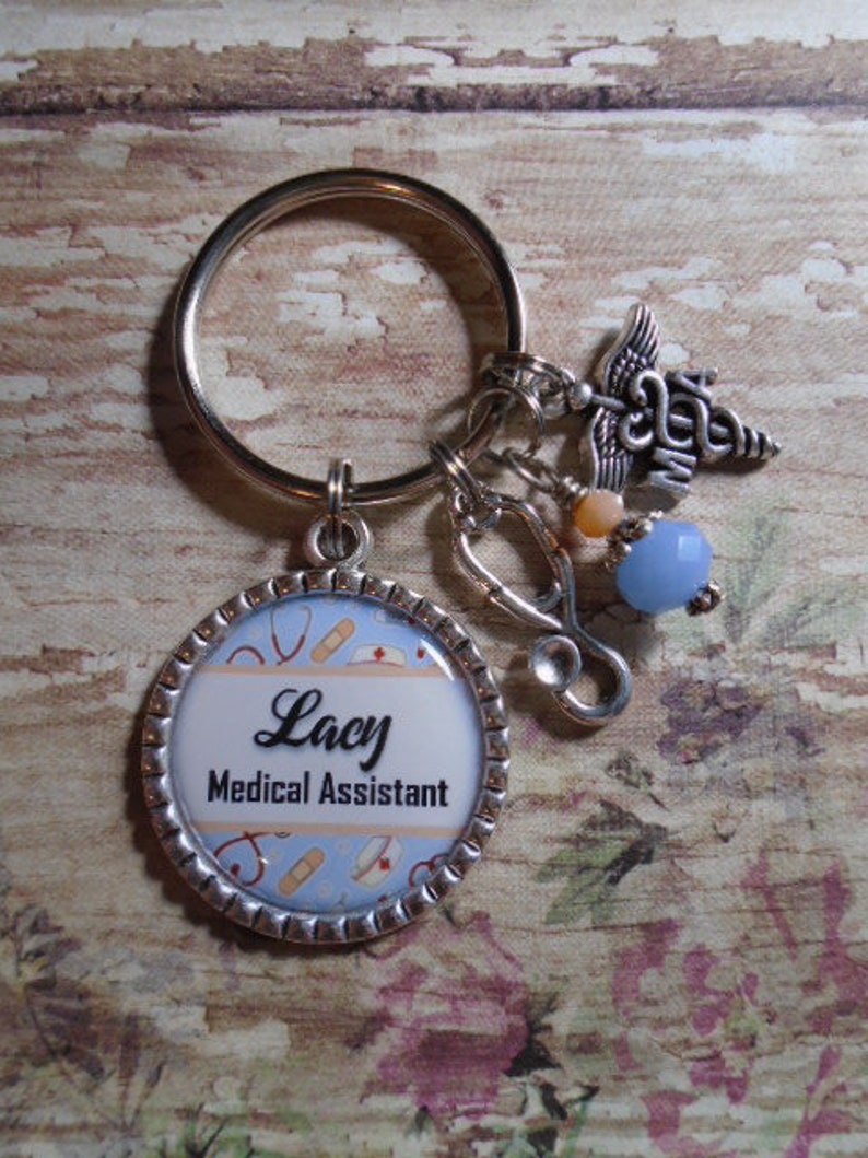 Personalized Nurse Medical Assistant Key Chain With Charms - Etsy