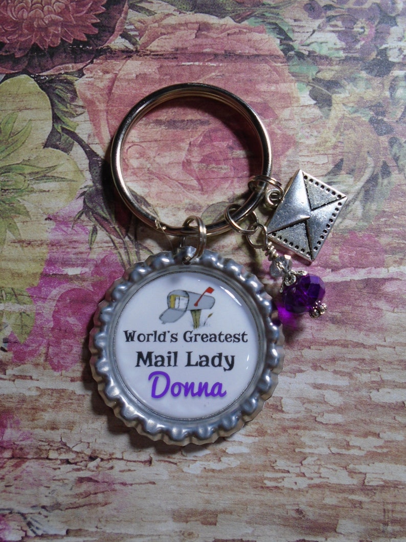 Personalized World's Greatest Mail Man/Mail Lady key chain | Etsy