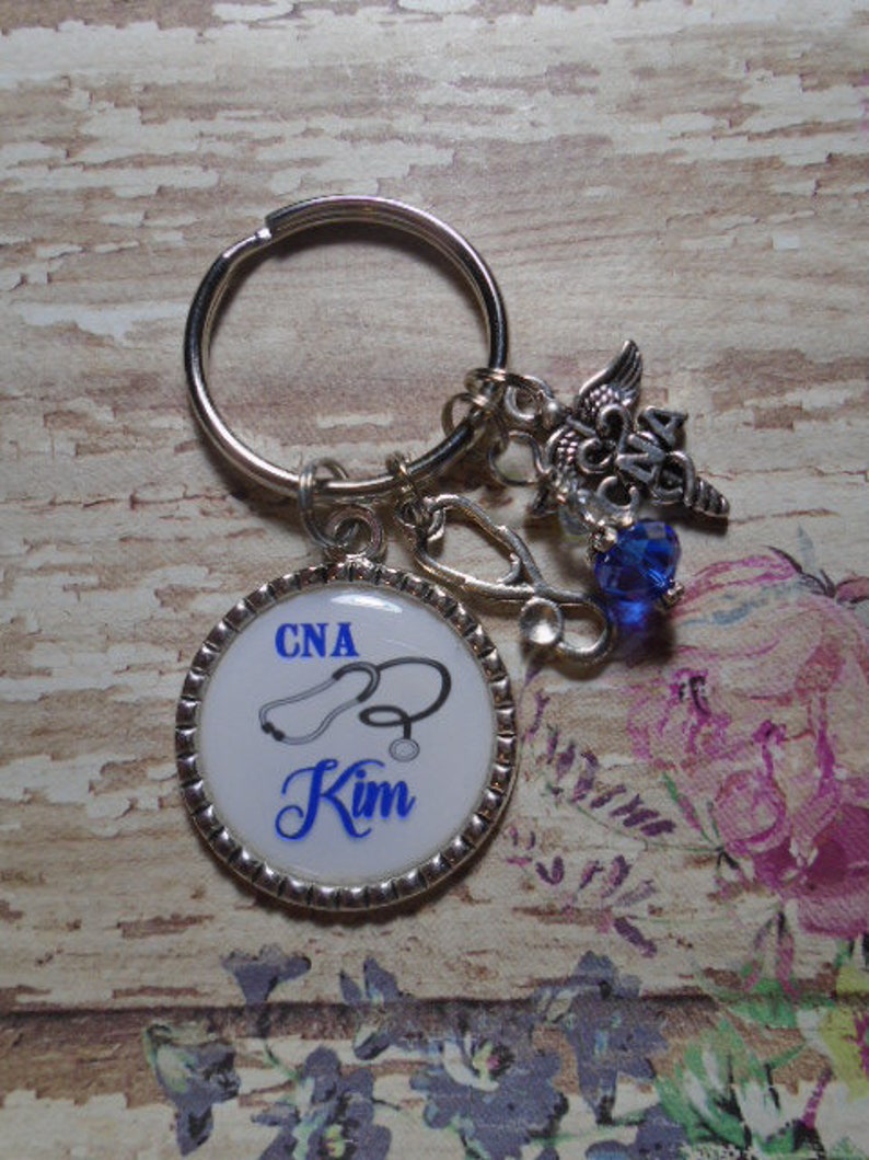 Personalized Nurse RN LPN CNA Key Chain With Charms - Etsy