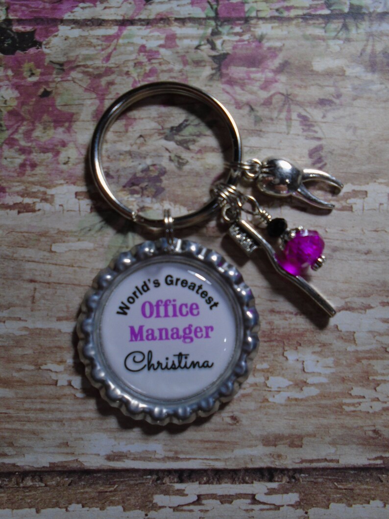 Personalized World's Greatest Office Manager Key Chain - Etsy