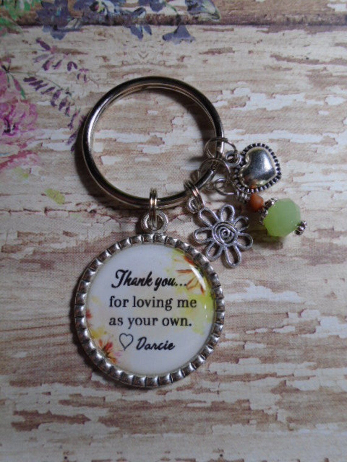 Personalized Thank You for Loving Me as Your Own Step Mom Key - Etsy