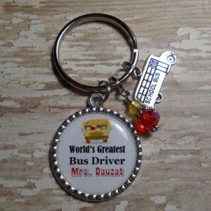 Personalized Bus Driver Key Chain With Charms - Etsy
