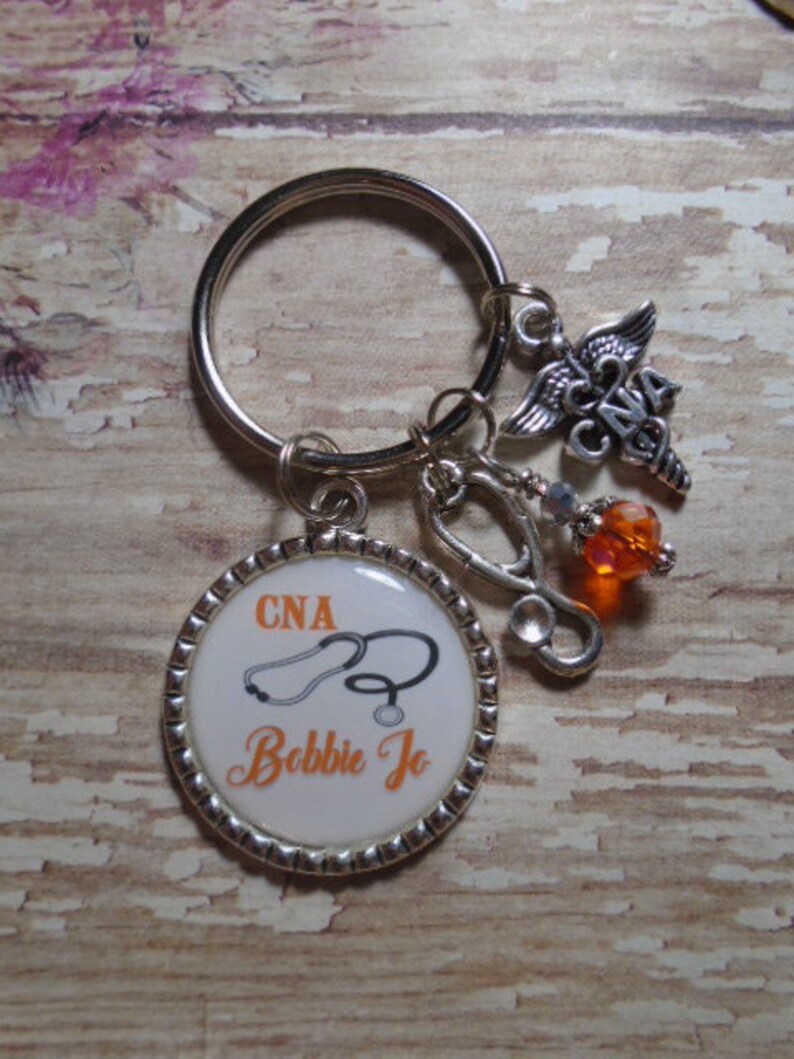 Personalized Nurse RN LPN CNA Key Chain With Charms - Etsy