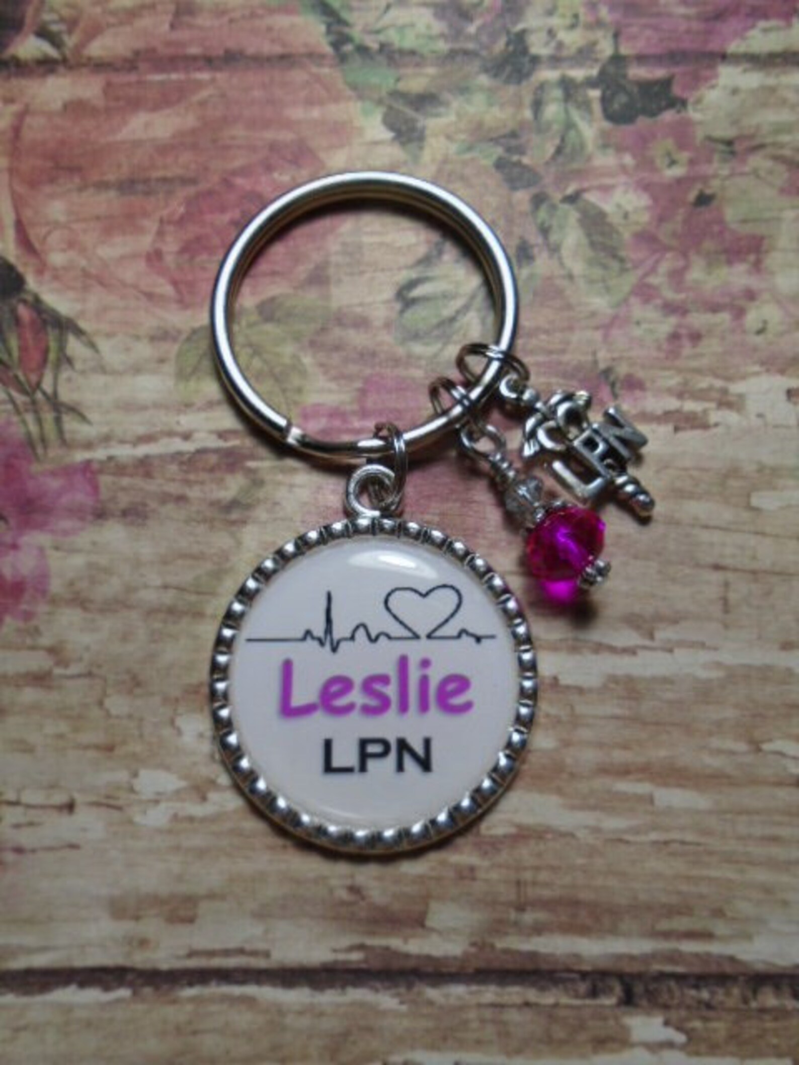 Personalized Nurse Key Chain With Charms - Etsy