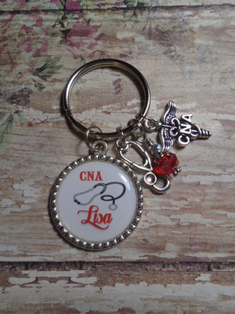 Personalized Nurse RN LPN CNA Key Chain With Charms - Etsy