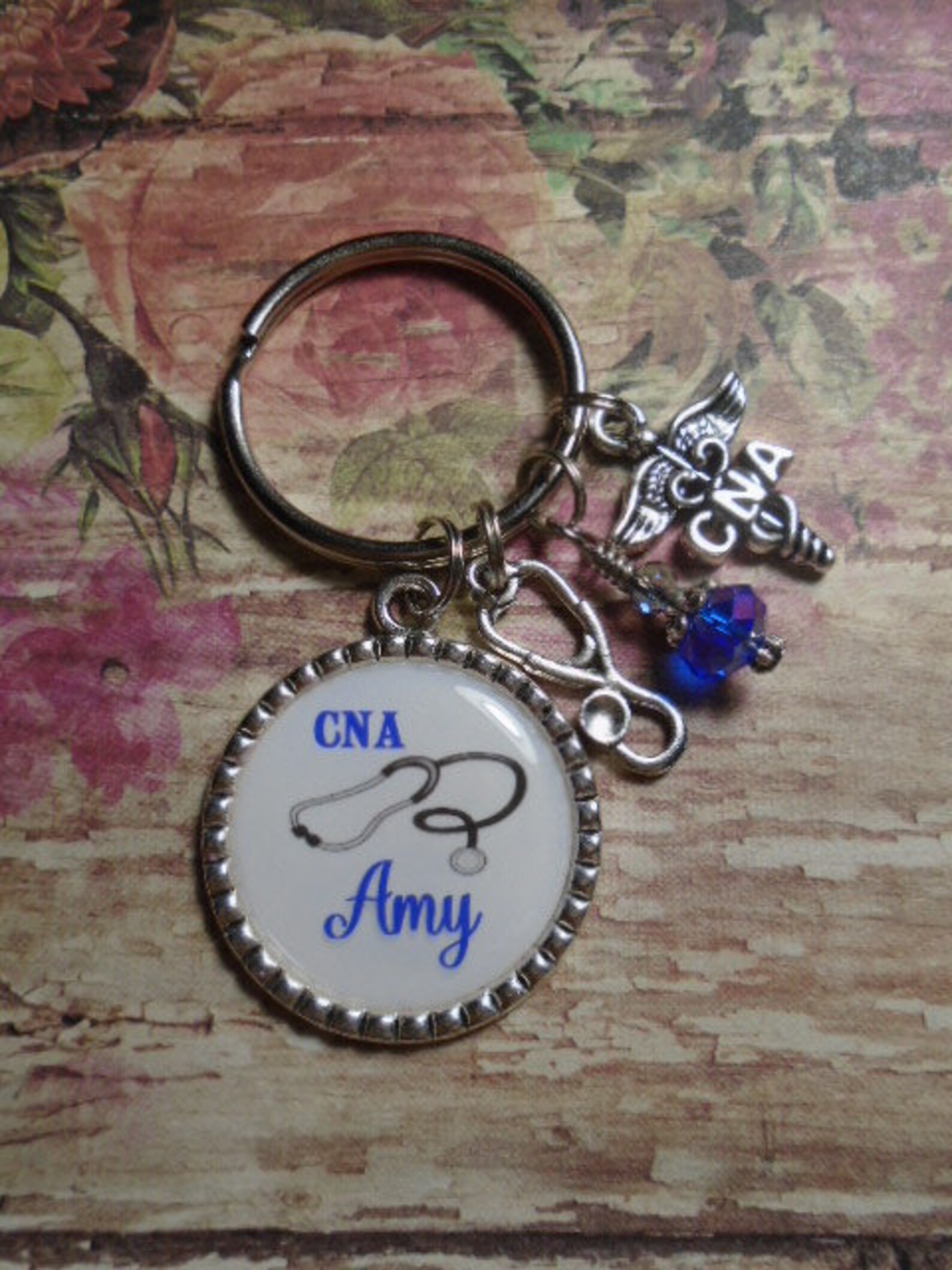 Personalized Nurse RN LPN CNA Key Chain With Charms - Etsy