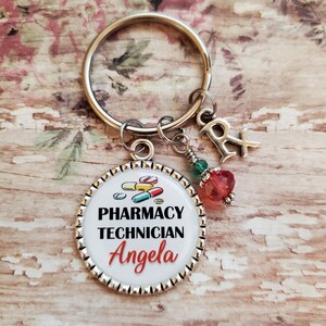 Personalized Pharmacy Technician Key Chain With Charms - Etsy