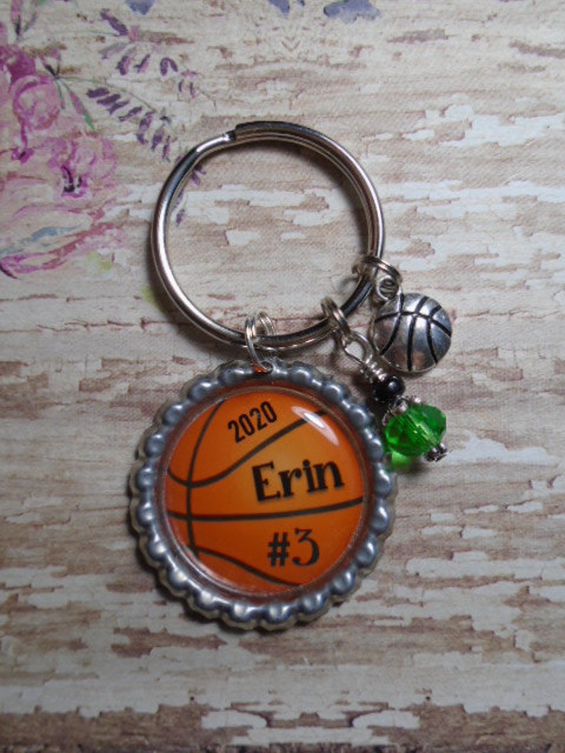 Personalized Basketball Key Chain With Charms - Etsy