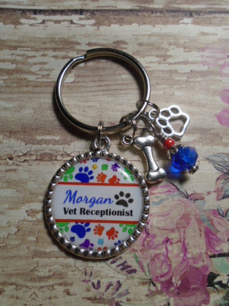Personalized Vet Assistant/tech Key Chain With Charms | Etsy