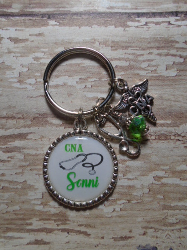 Personalized Nurse RN LPN CNA Key Chain With Charms - Etsy