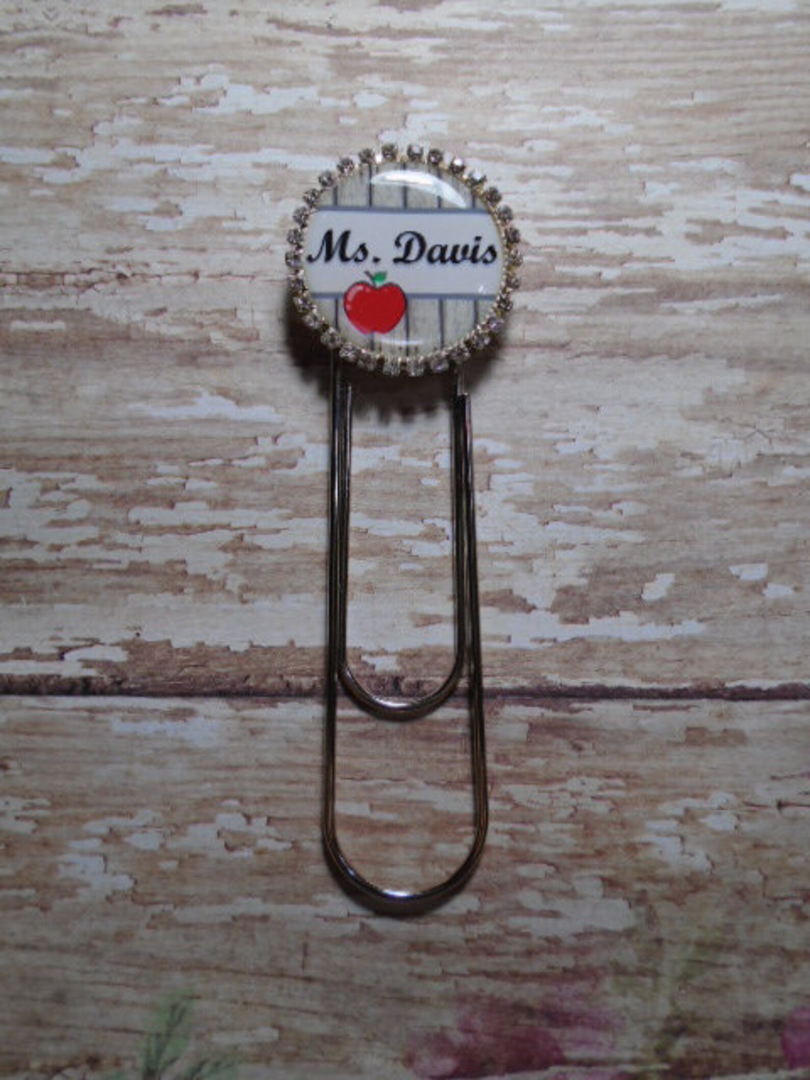 Personalized Bookmark Large Paper Clip Gift for Teacher | Etsy