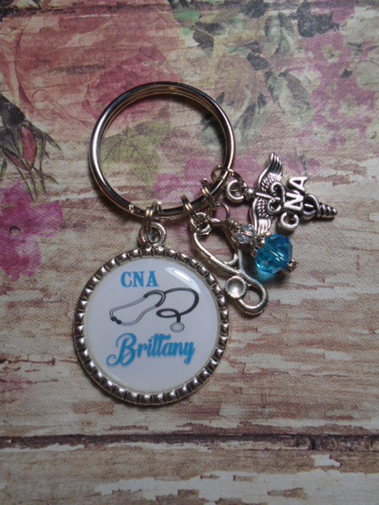 Personalized Nurse RN LPN CNA Key Chain With Charms - Etsy