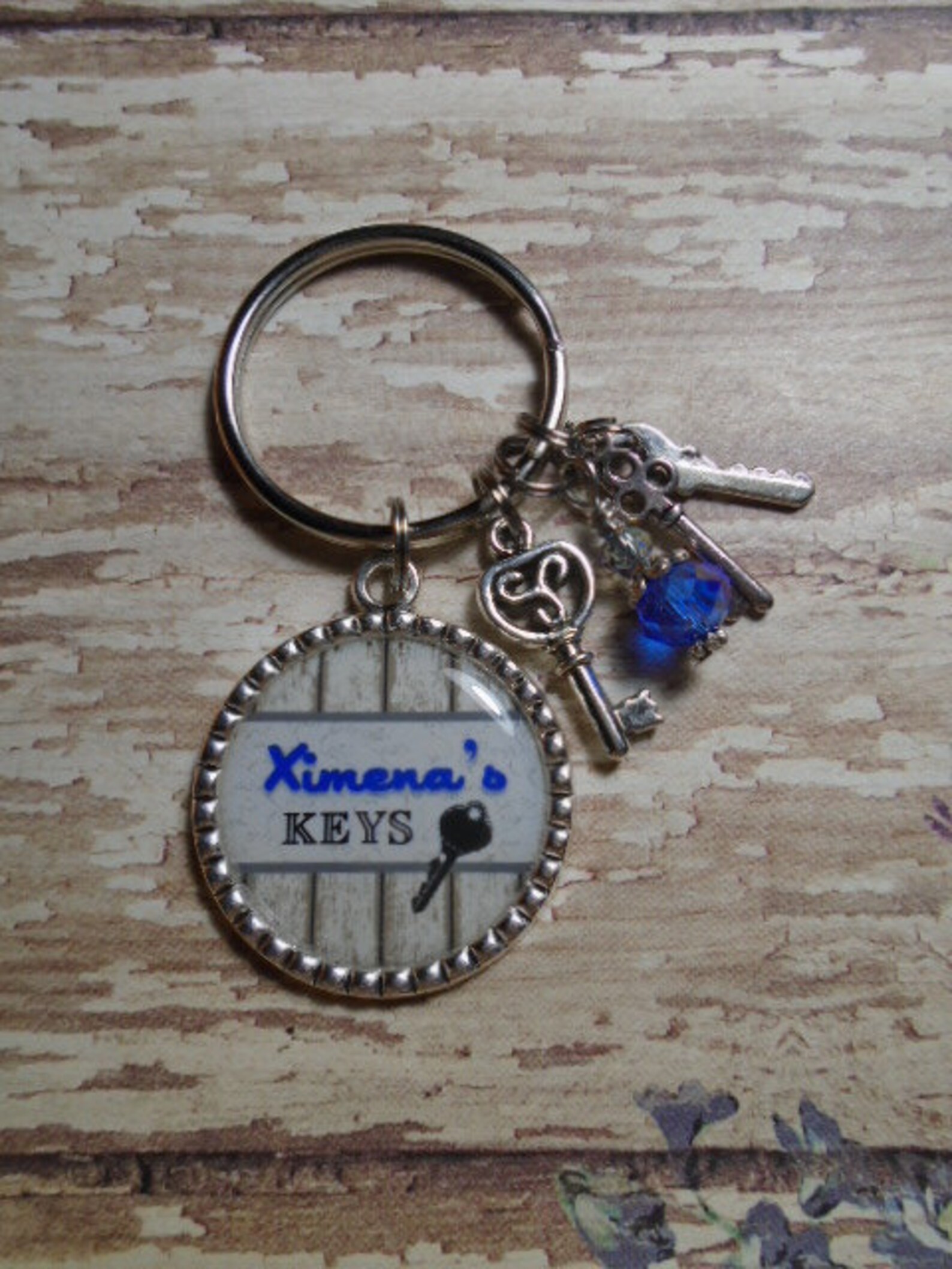 Personalized KEYS Key Chain With Charms - Etsy