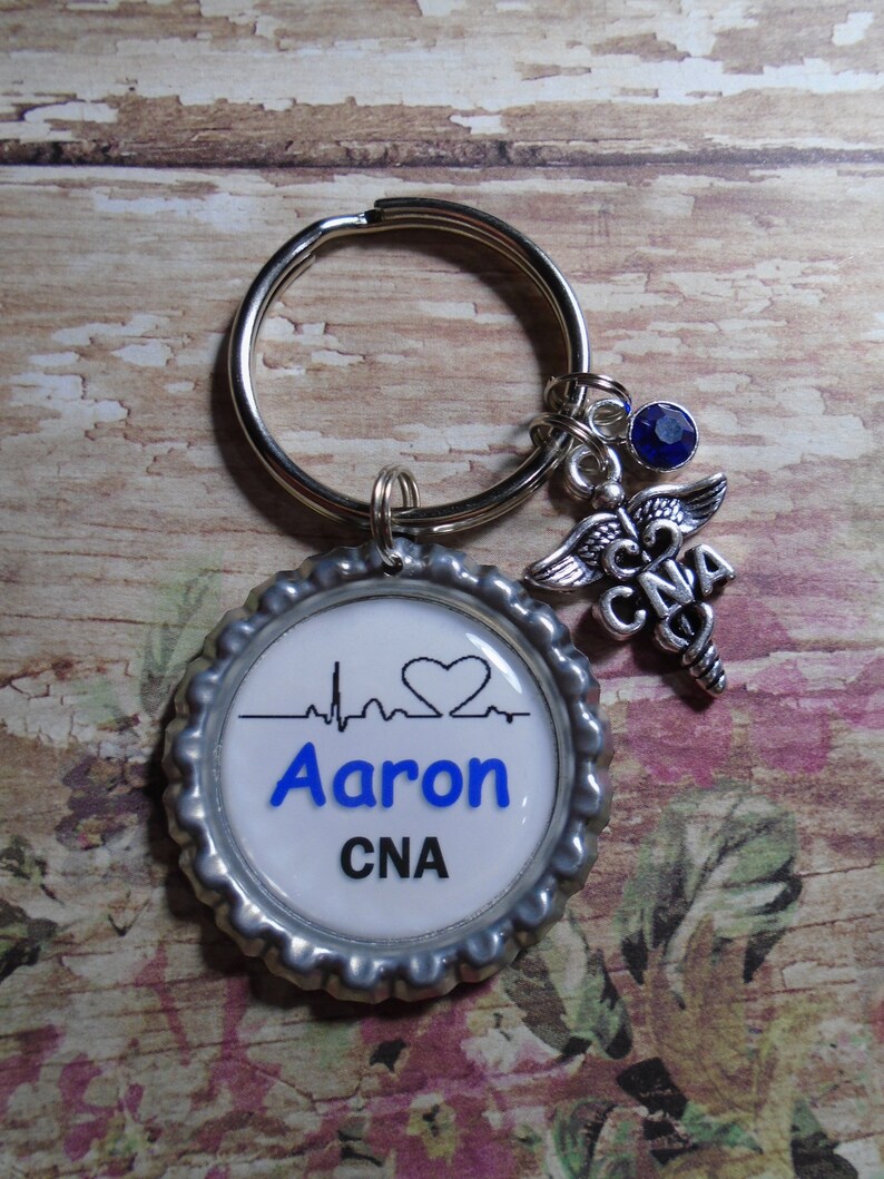 Personalized Nurse key chain with charms | Etsy