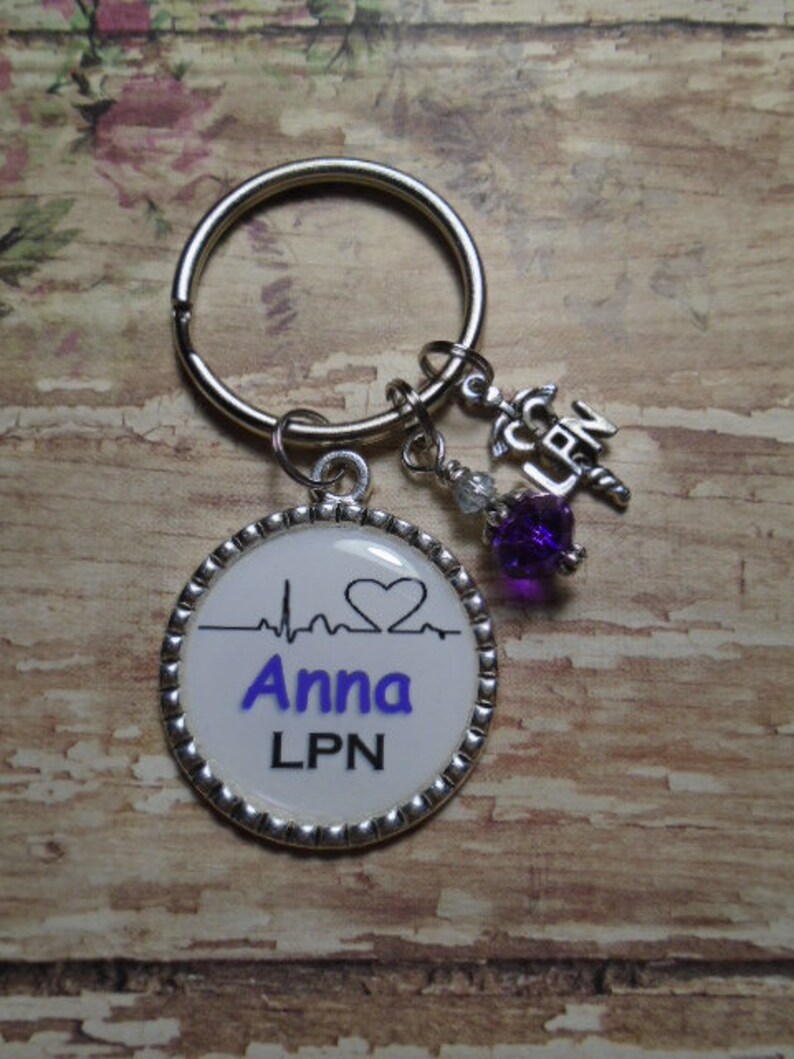 Personalized Nurse Key Chain With Charms - Etsy
