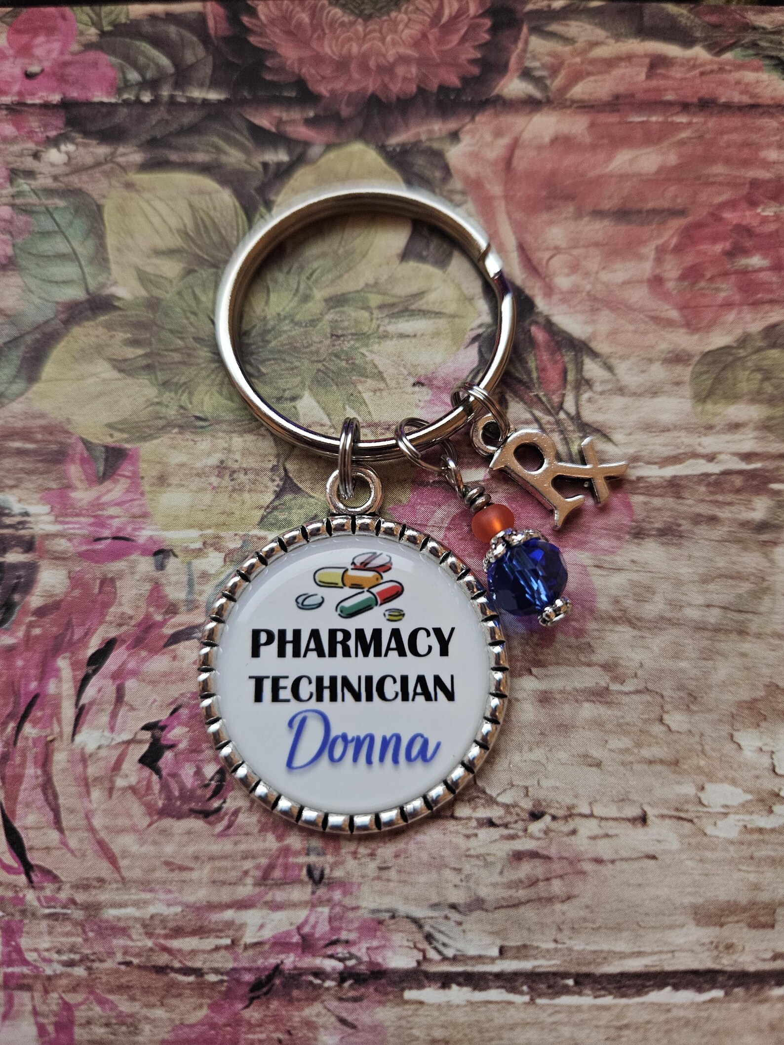 Personalized Pharmacy Technician Key Chain With Charms - Etsy