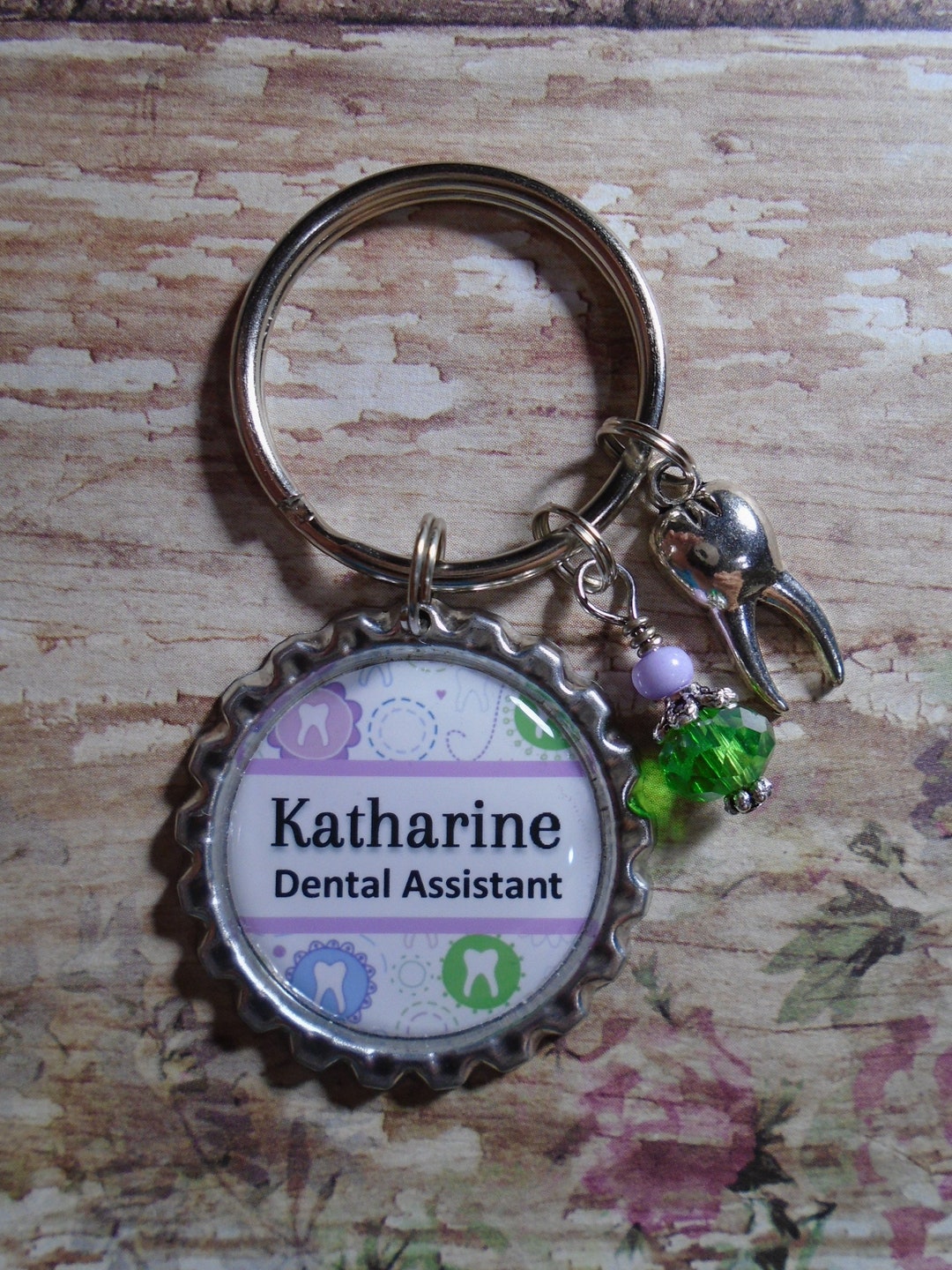 Personalized Dental Assistant Key Chain With Charms - Etsy