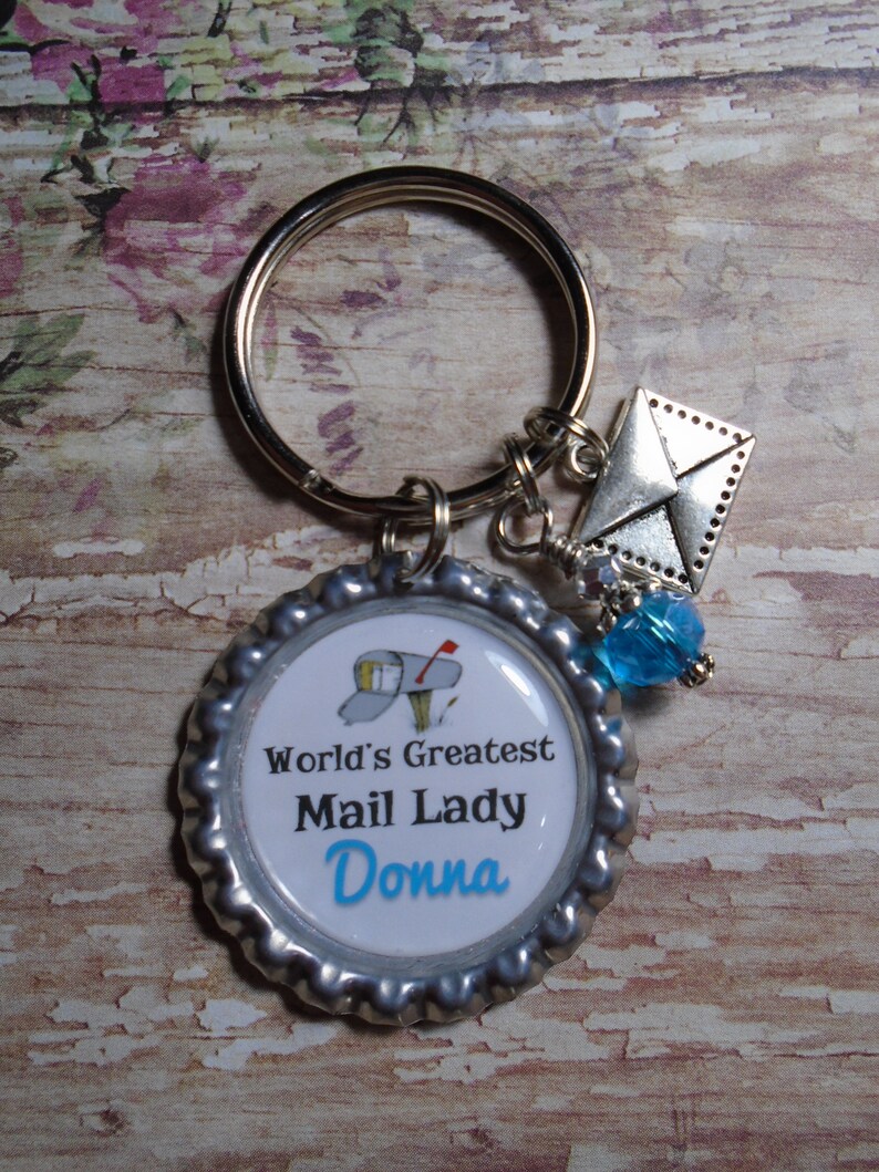 Personalized World's Greatest Mail Man/Mail Lady key chain | Etsy
