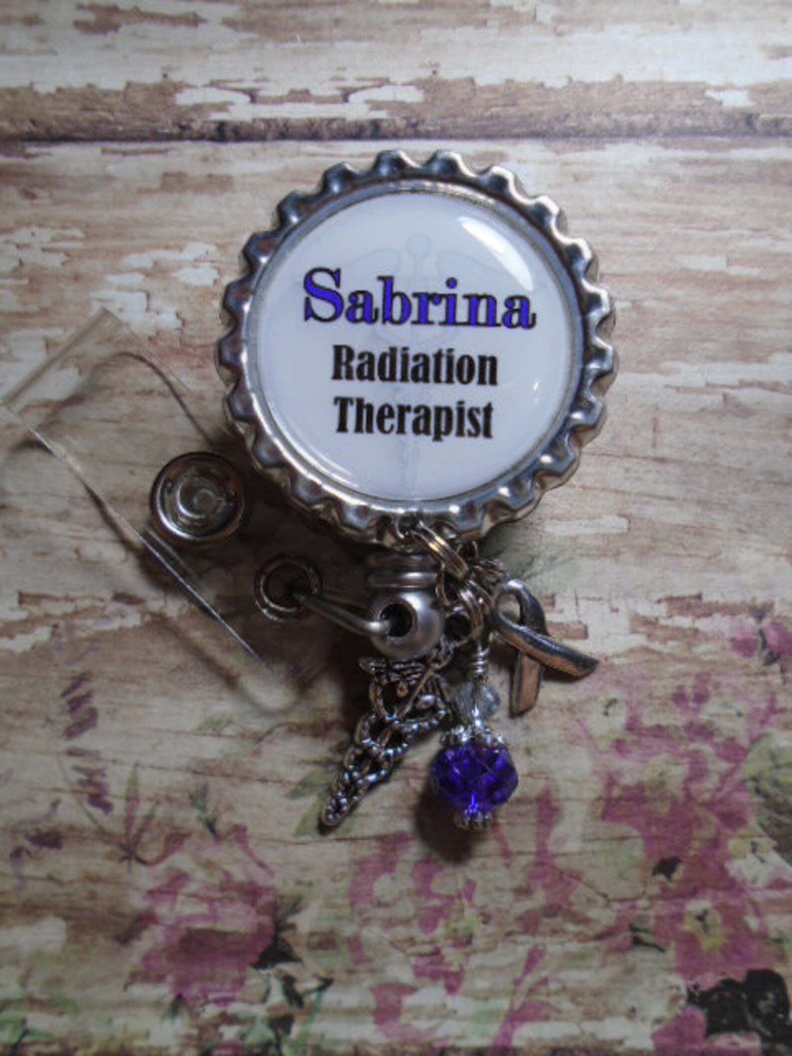 Personalized Radiation Therapist Badge Reel With Charms - Etsy