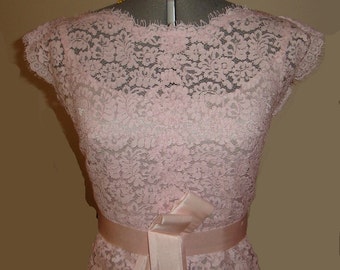 Pink lace dress | Etsy