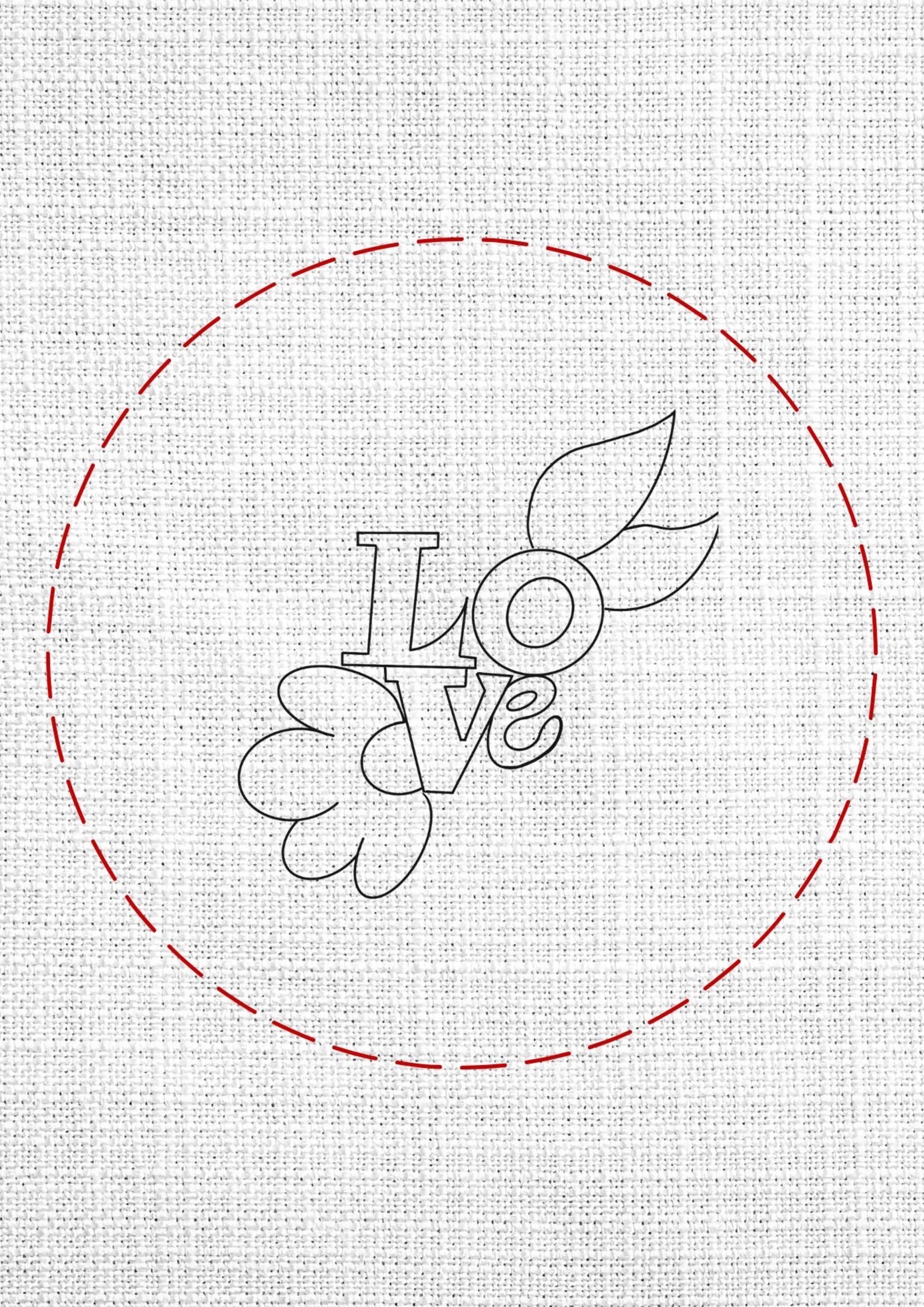 Love Hand Embroidery Pattern, Embroidery PDF, Symbols Embroidery, Love ...