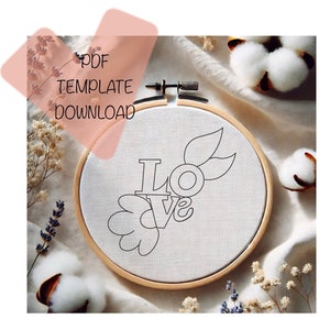 Love Hand Embroidery Pattern, Embroidery PDF, Symbols Embroidery, Love ...