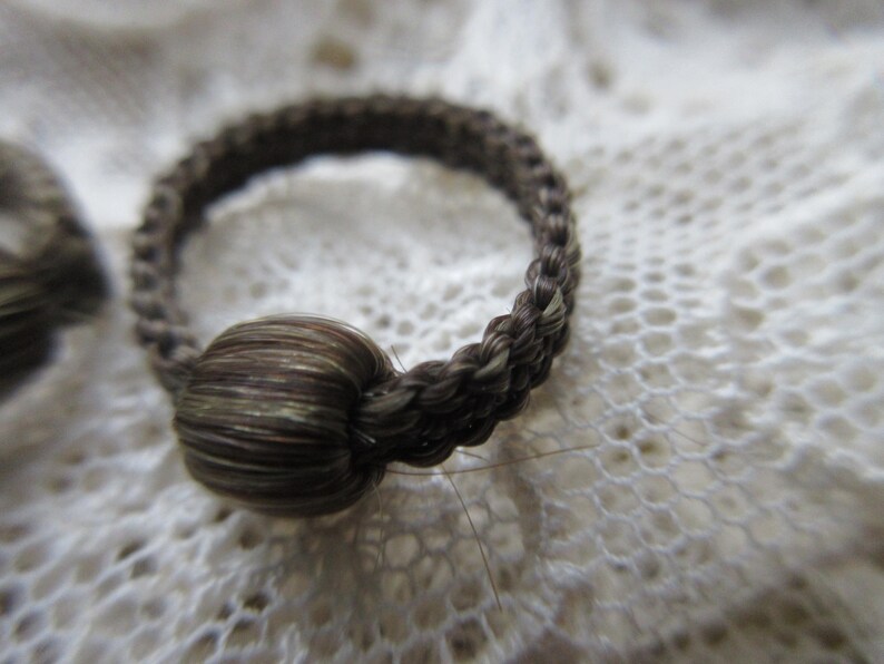 Antique Victorian Braided Hair Rings Set of 2 , 19th Century - Etsy
