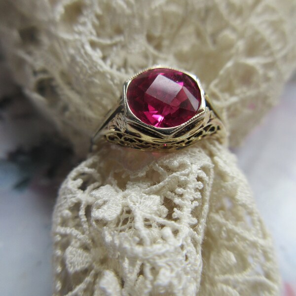 Synthetic Ruby - Etsy