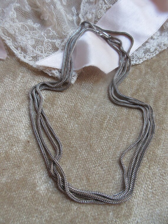 vintage long silver toned - Gem