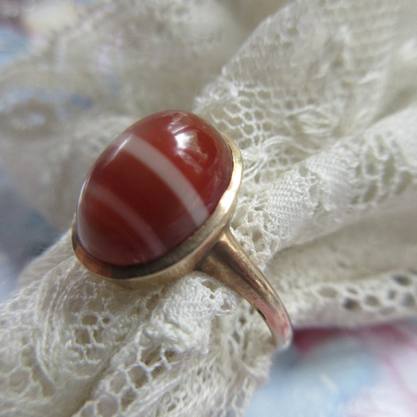 Banded Agate Ring - Etsy