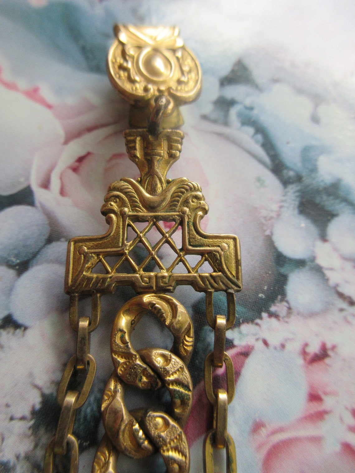 Antique Pocket Watch Chain With Wax Seal Fob - Etsy