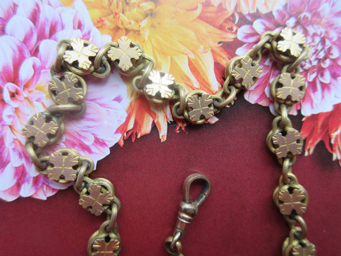 Antique Victorian Book Chain Necklace in Gold Fill | Etsy