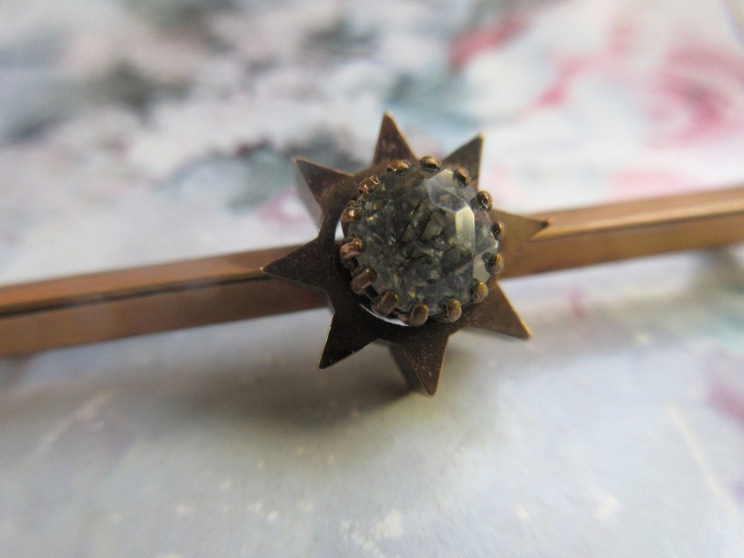 Victorian Paste Star Pin in Gold Fill - Etsy