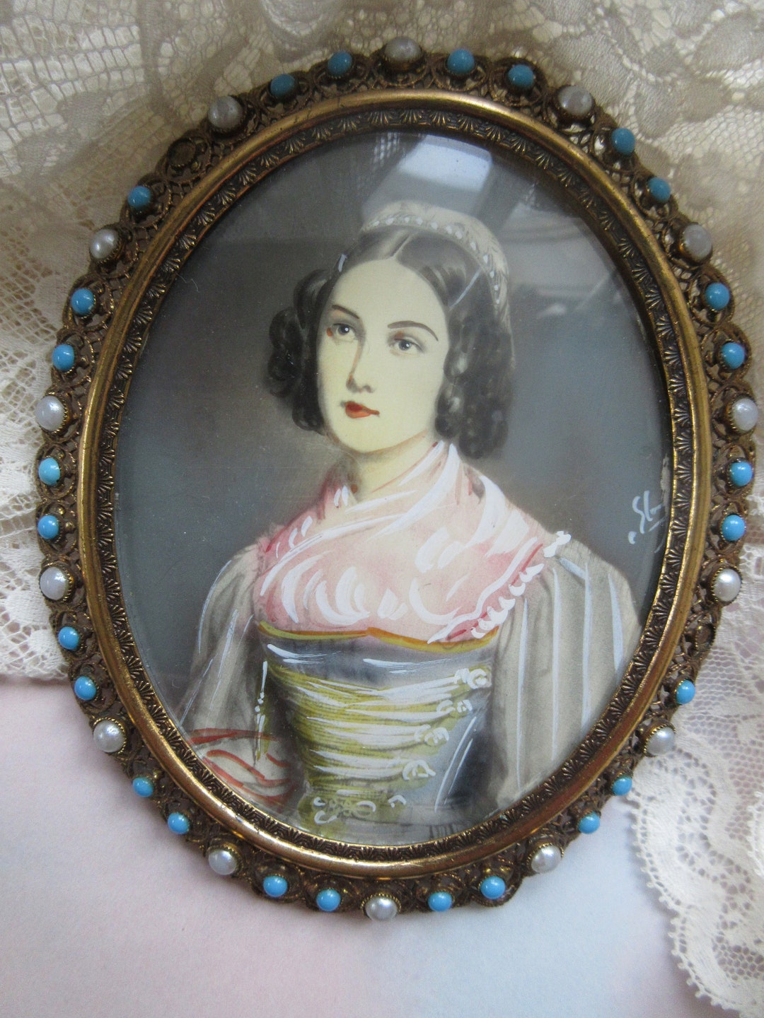 Older Vintage Framed Portrait - Etsy