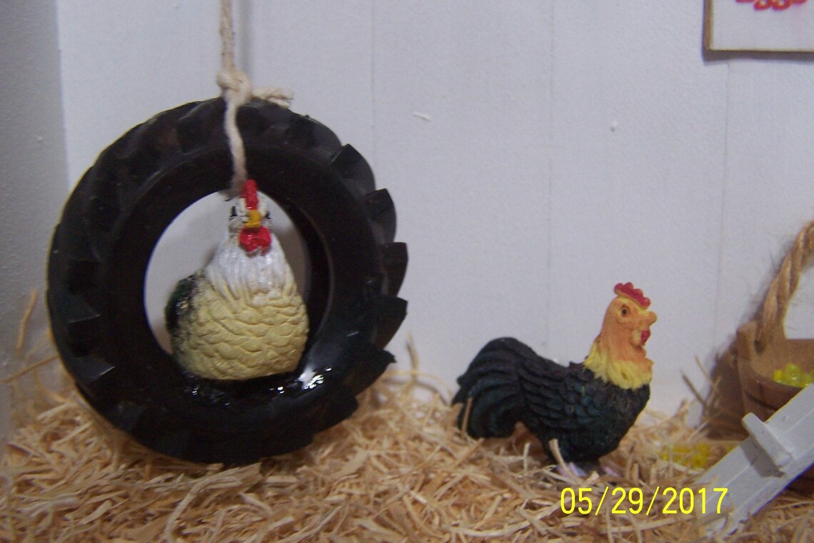 Barnyard Chickens Diorama Box ( 1 ) - Etsy