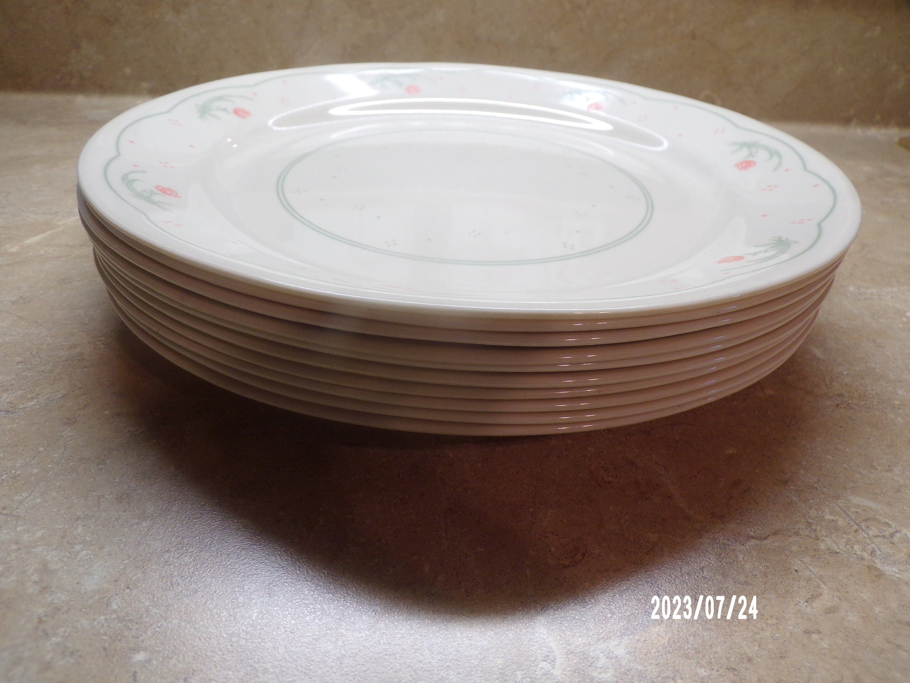 Corelle Calico Rose Plates Set of 10 - Etsy