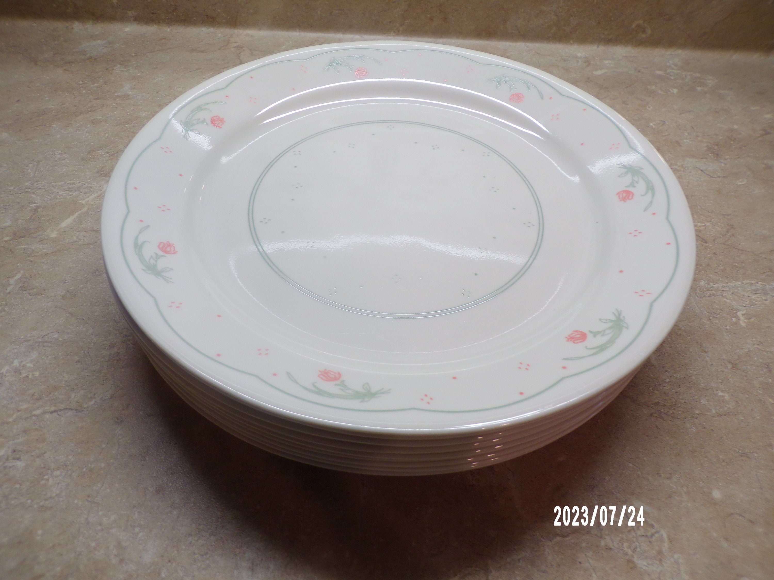 Corelle Calico Rose Plates Set of 10 - Etsy