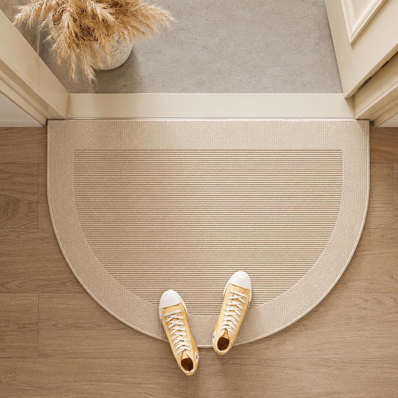 Modern Semicircle Doormat | Non-slip Entryway Rug | Minimalist Nordic ...