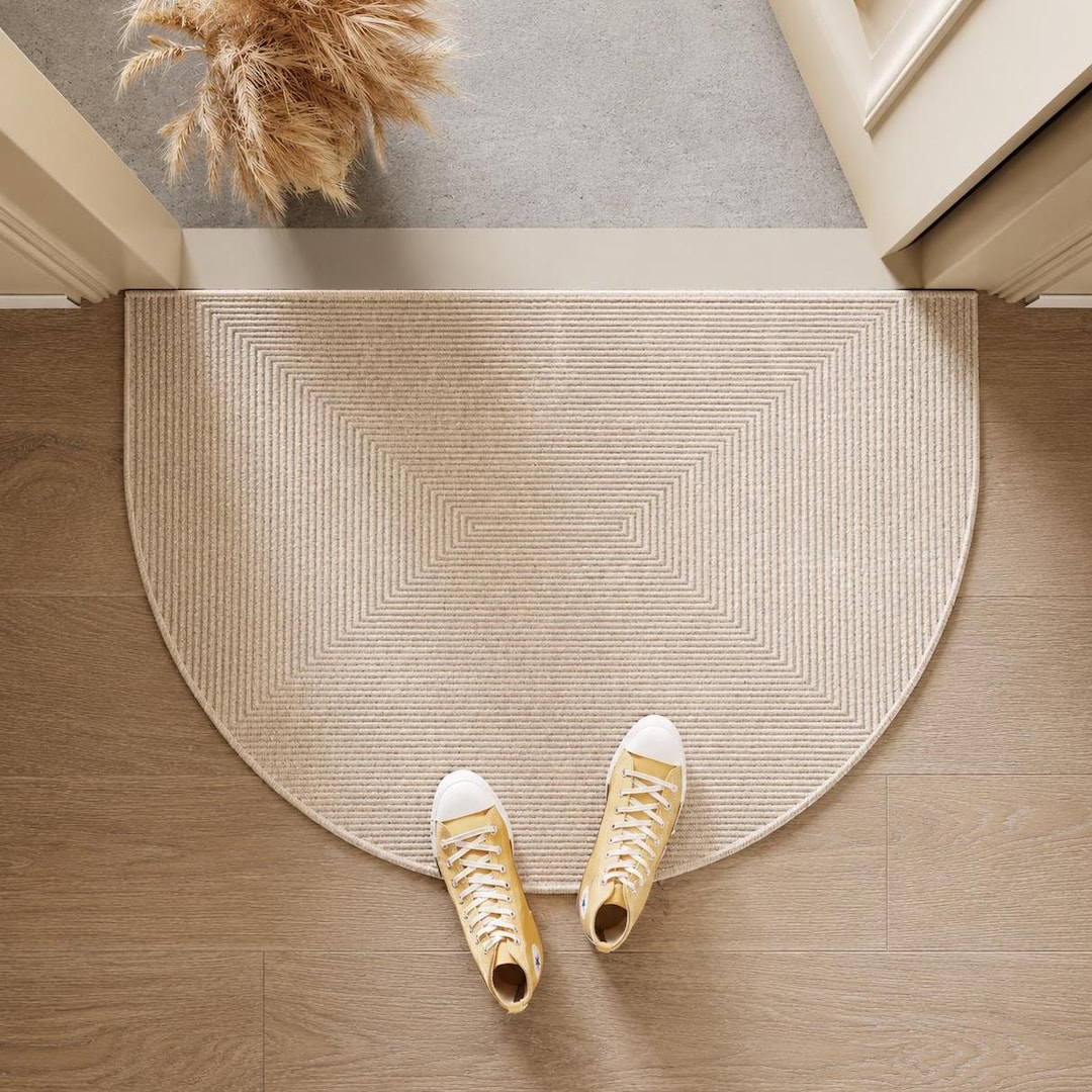 Modern Semicircle Doormat | Non-slip Entryway Rug | Minimalist Nordic ...