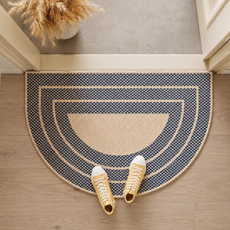Modern Semicircle Doormat | Non-slip Entryway Rug | Minimalist Nordic ...