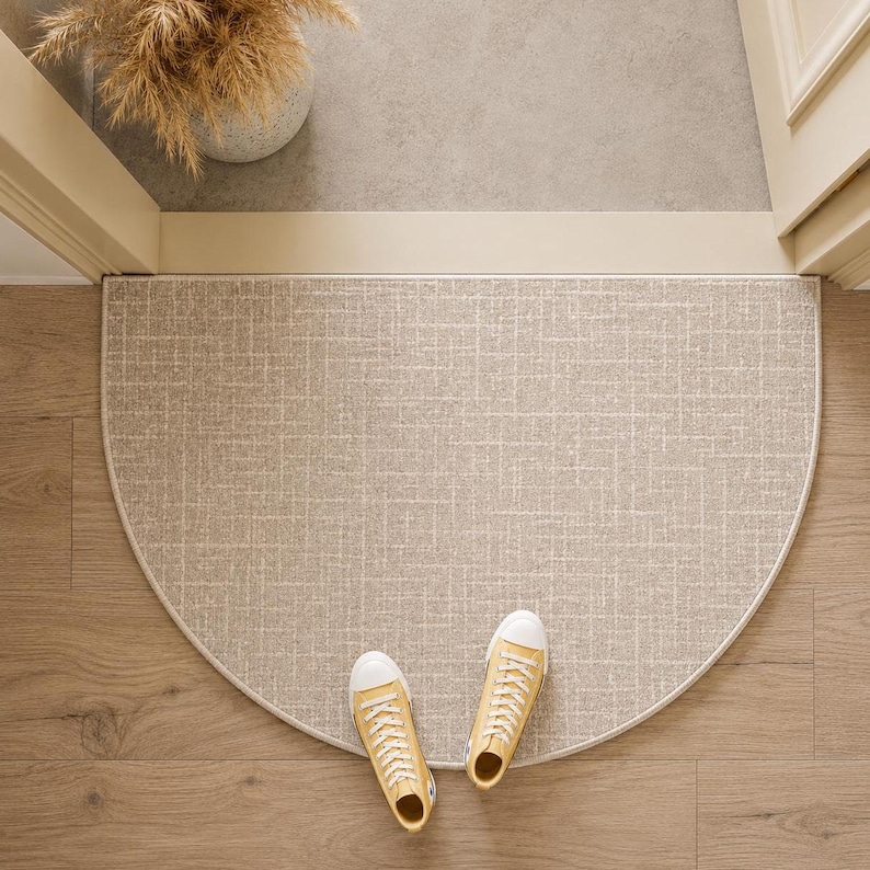 Modern Semicircle Doormat | Non-slip Entryway Rug | Minimalist Nordic ...