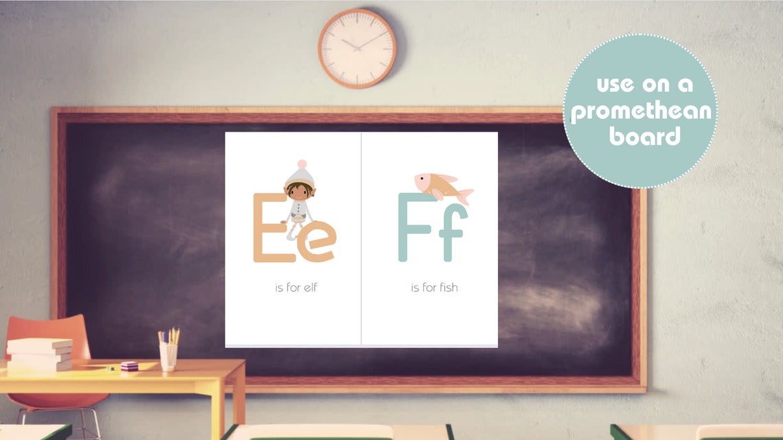 Preschool Alphabet Flashcards Minimalist Alphabet - Etsy