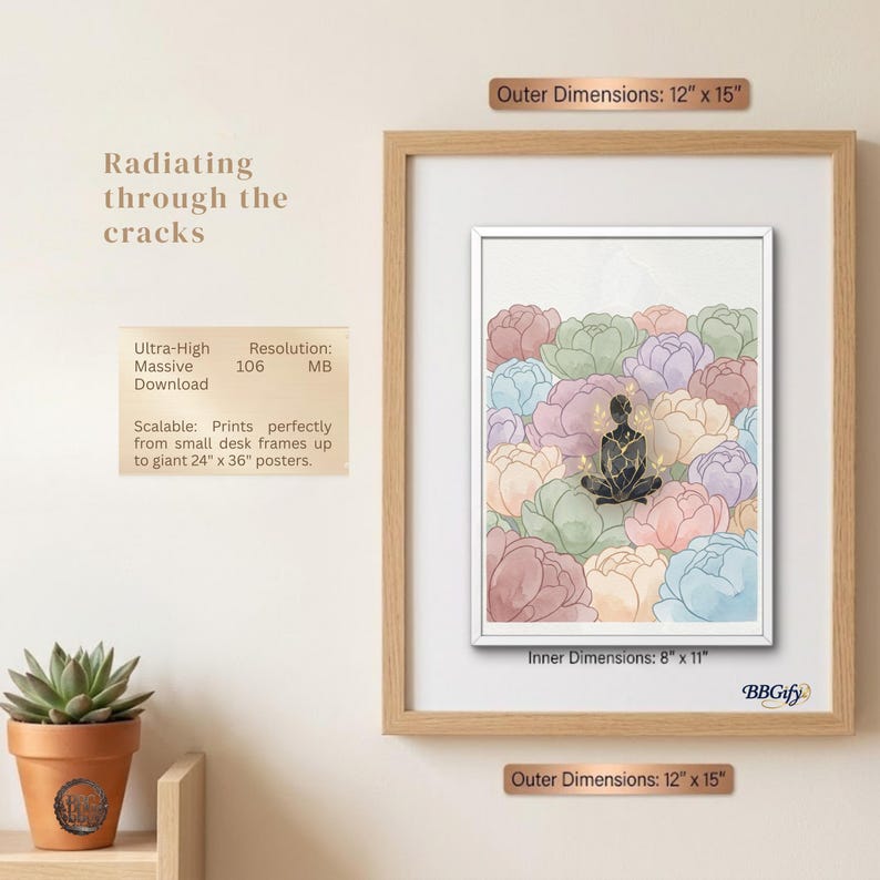 Kintsugi Wall Art, Abstract Japanese Philosophy Print, Zen Healing ...